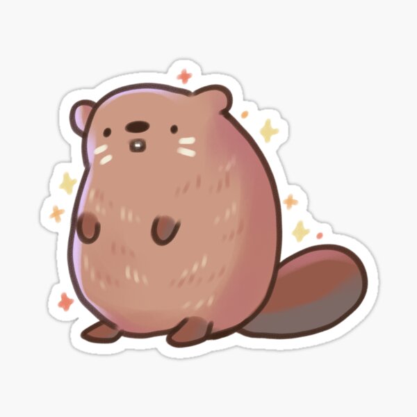 "beaver with sparkle " Sticker for Sale by Artofmayara | Redbubble
