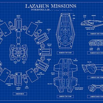 Póster con la obra «Lazarus Mission Blueprint (Interstellar Movie)» de ...