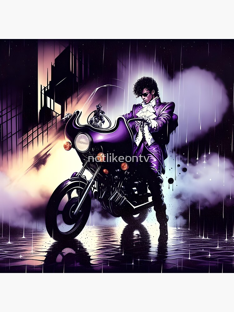 Prince Purple Rain Bike Sticker For Sale By Notlikeontv Redbubble