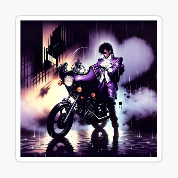 "Prince: Purple Rain Bike " Sticker for Sale by notlikeontv | Redbubble