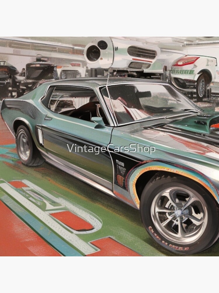 "Ford Mustang" Sticker for Sale by VintageCarsShop | Redbubble