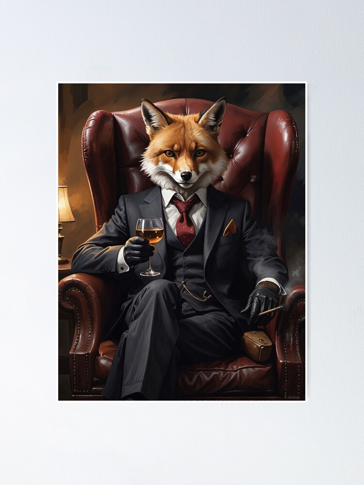 "The Distinguished Gentleman Fox - Elegant Anthropomorphic Animal Art ...