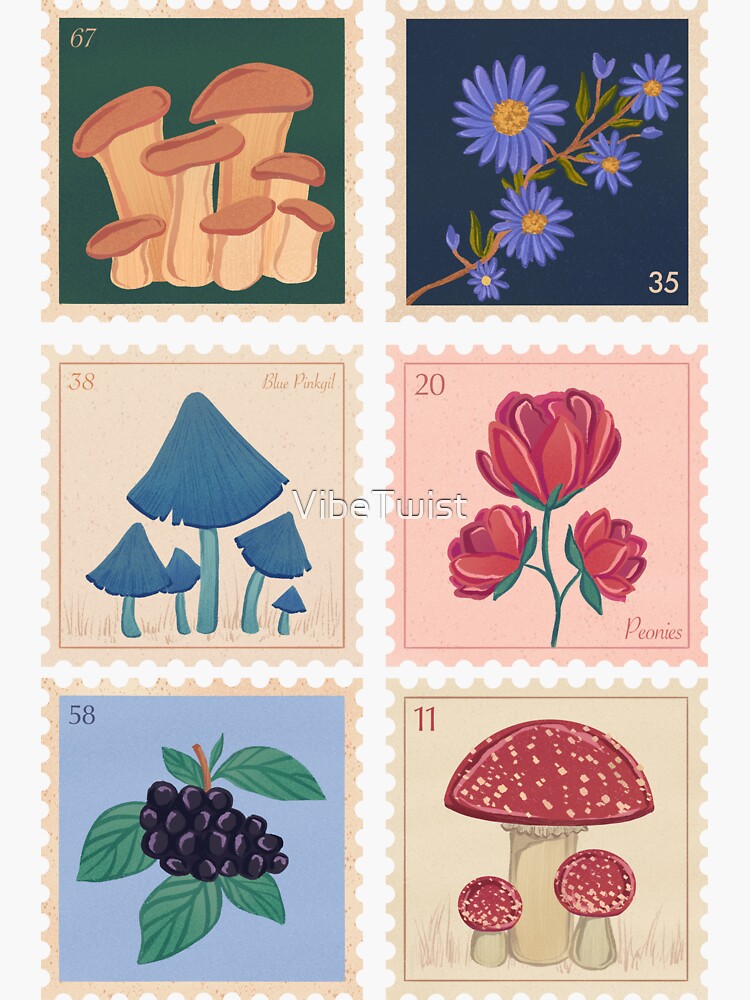 "Premium fake decorative stamp sticker set" Sticker for Sale by Mosaic ...
