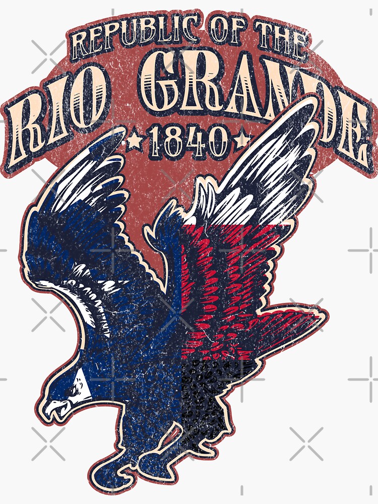 "Republic of the Rio Grande - History Texas Mexico Flag" Sticker for ...