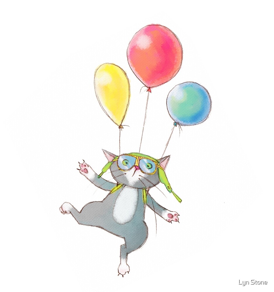 "Cat Chocks Away! " by Lyn Stone | Redbubble