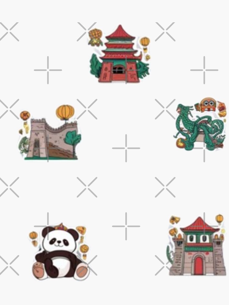"Far East Asian sticker set" Sticker for Sale by luna--design | Redbubble