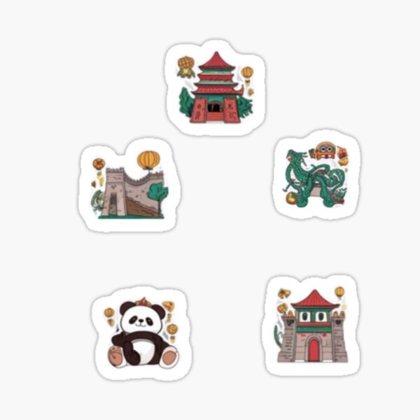 "Far East Asian sticker set" Sticker for Sale by luna--design | Redbubble