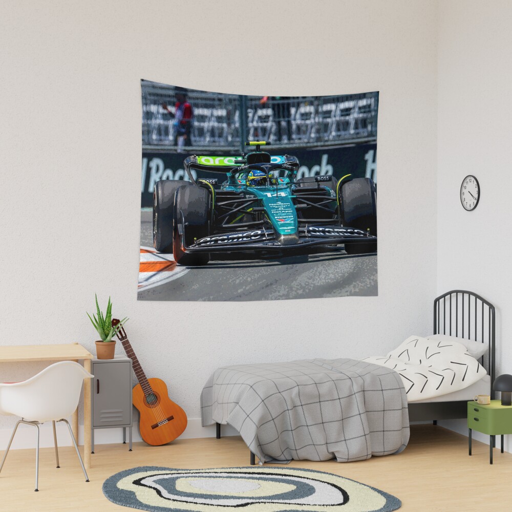 "Fernando Alonso racing his 2024 F1 race car during the Miami Grand ...