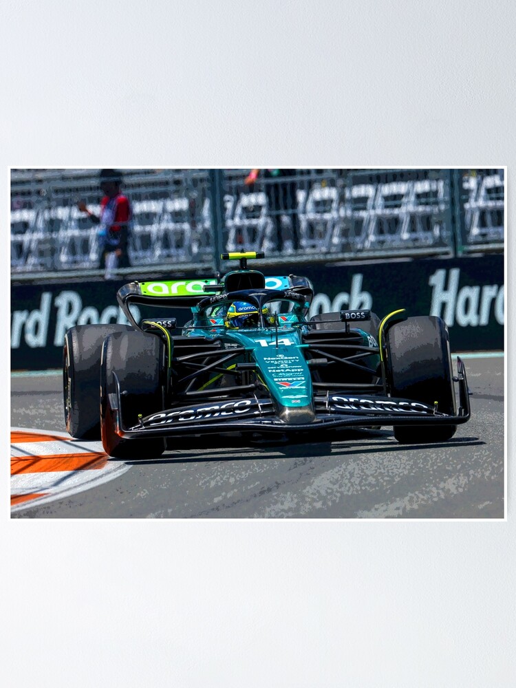 "Fernando Alonso racing his 2024 F1 race car during the Miami Grand ...