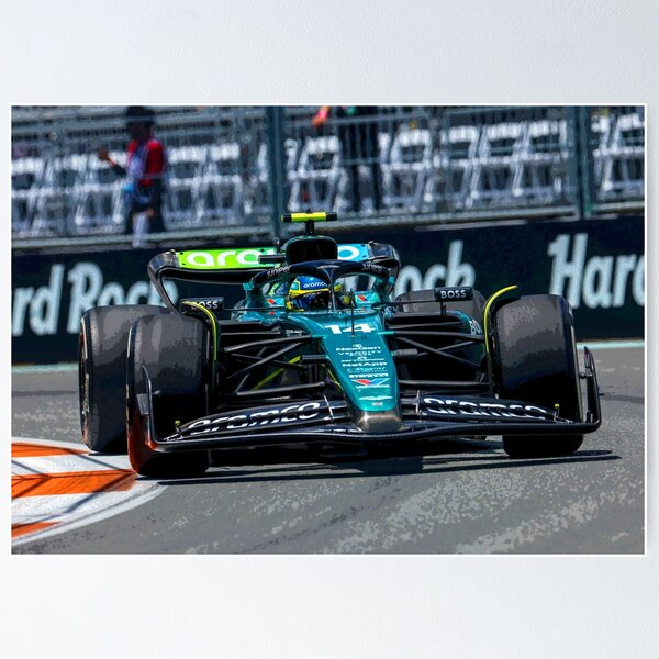 "Fernando Alonso racing his 2024 F1 race car during the Miami Grand ...