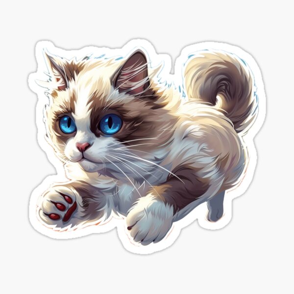 "Speedy Ragdoll Cat - Athletic Sprinter for Cat Lovers & Sports ...
