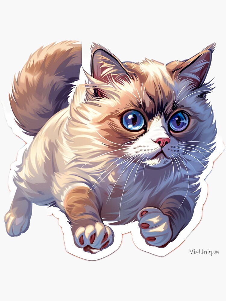 "Speedy Ragdoll Cat - Athletic Sprinter for Cat Lovers & Sports ...