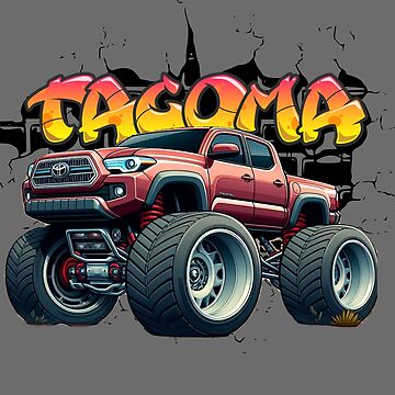 "Toyota Tacoma Monster Truck Graffiti" Sticker for Sale by ...