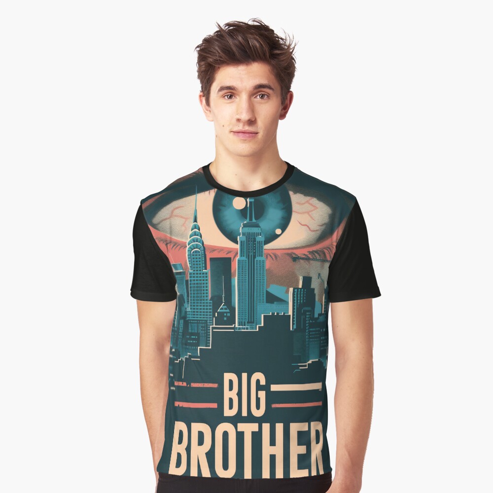 "Big Brother is Watching You - 1984 Dystopian Cityscape Propaganda ...