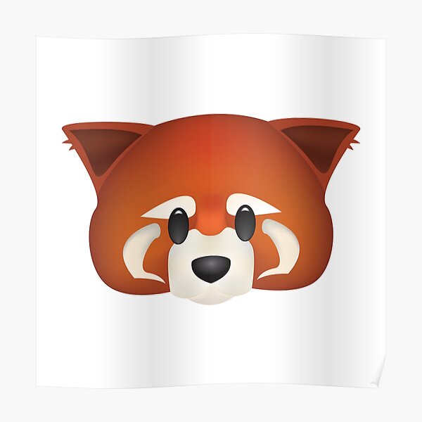 "Red Panda Emoji" Poster for Sale by LinearStudios | Redbubble
