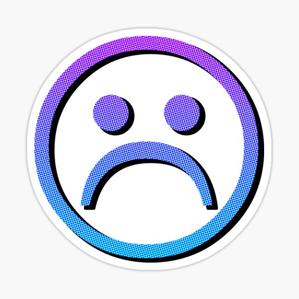 "sad face" Sticker by theocelotuk | Redbubble