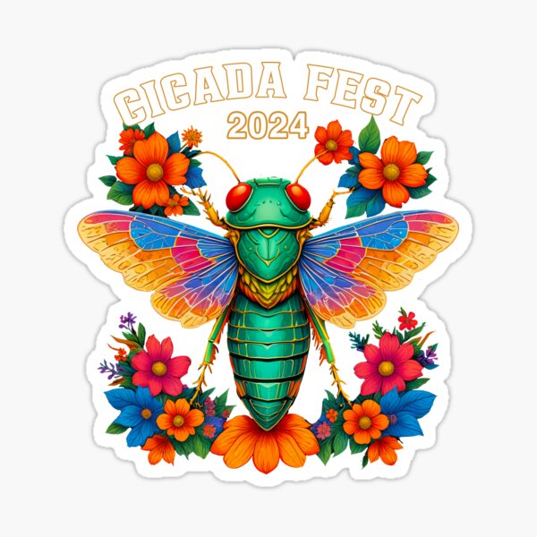 "Cicada Fest 2024 | Cicadas" Sticker for Sale by 1artcolor | Redbubble