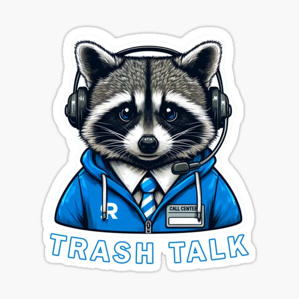 "Raccoon Call Center" Sticker for Sale by Echonn | Redbubble
