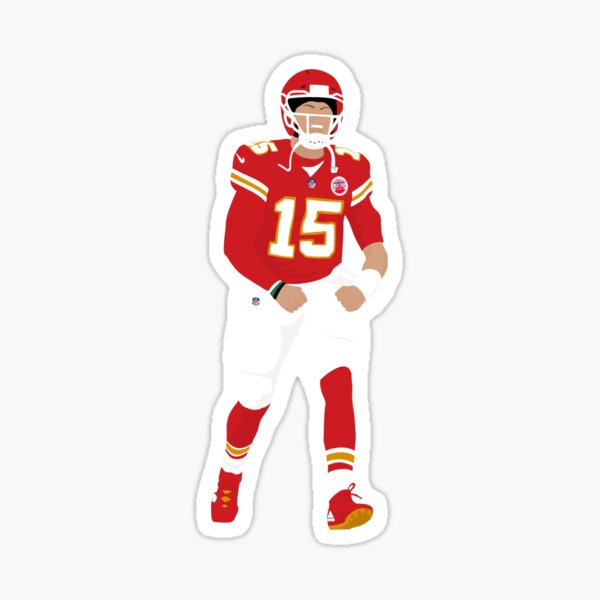 "Patrick Mahomes football illustration " Sticker by ArlemUnivers ...