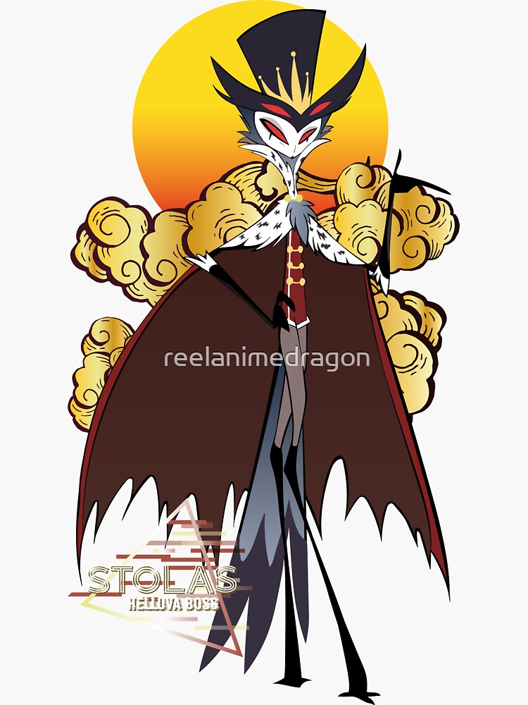 "Helluva Boss Retro Stolas" Sticker for Sale by reelanimedragon | Redbubble