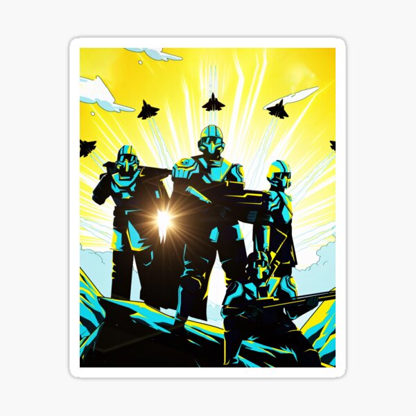 "helldivers 2 video game, helldivers II BOOOOOM" Sticker for Sale by ...