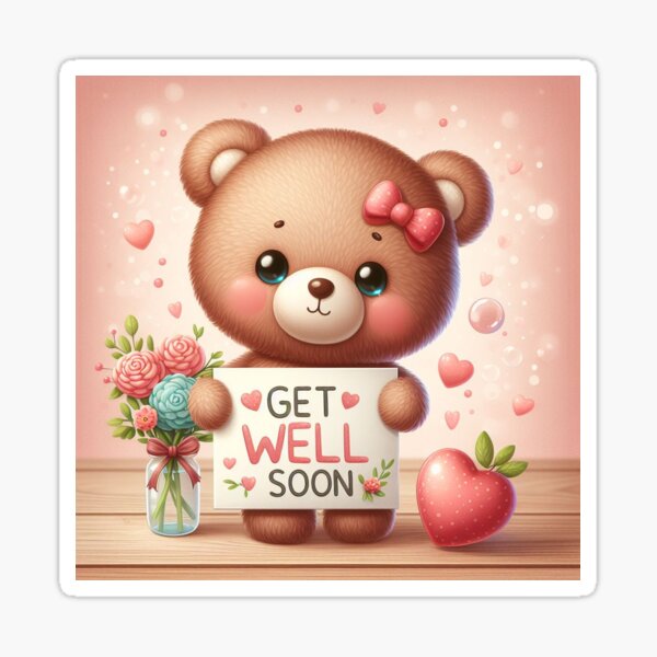 "Get Well Soon " Sticker for Sale by JoyPhotoArt | Redbubble