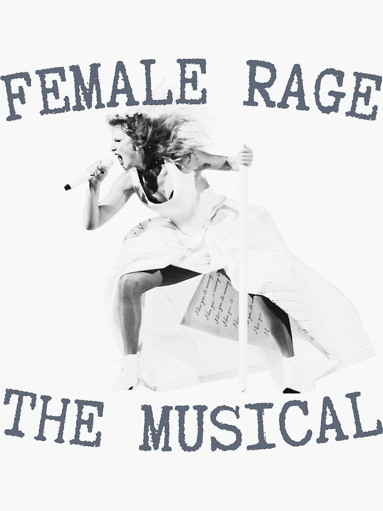 "female rage: the musical taylor swift eras tour ttpd inspired" Sticker ...