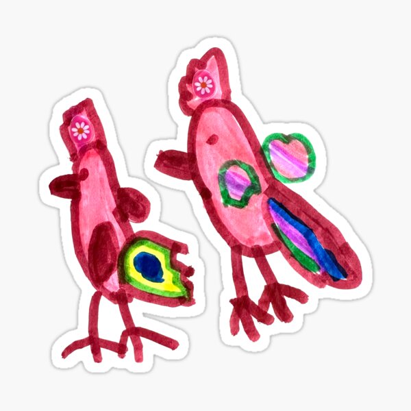 "Chicken Parade" Sticker for Sale by marlomarizza | Redbubble