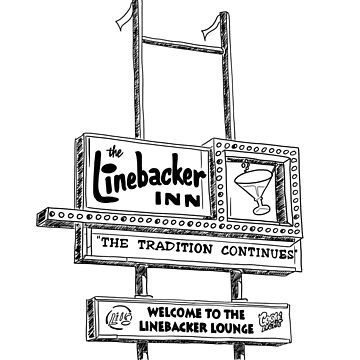 "Notre Dame LineBacker College Bar" Art Print for Sale by ...