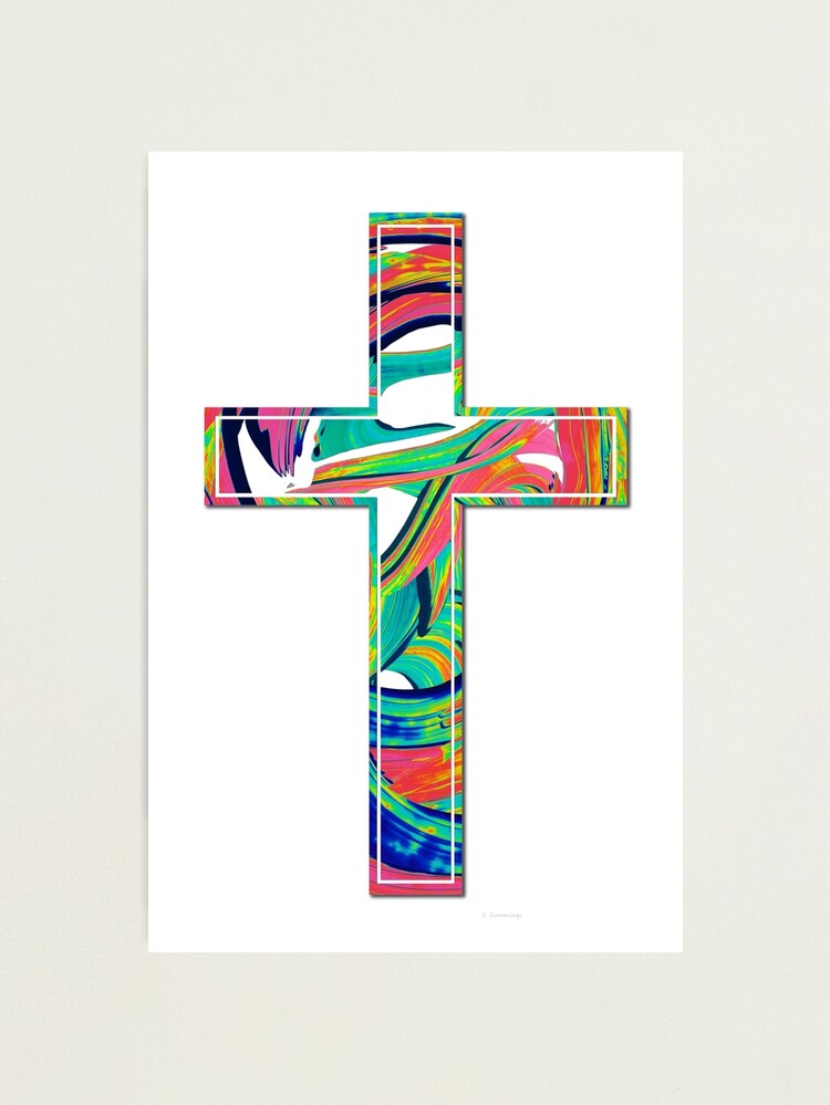 Colorful Cross Paintings Rustic Cross Colorful Background Marsha's