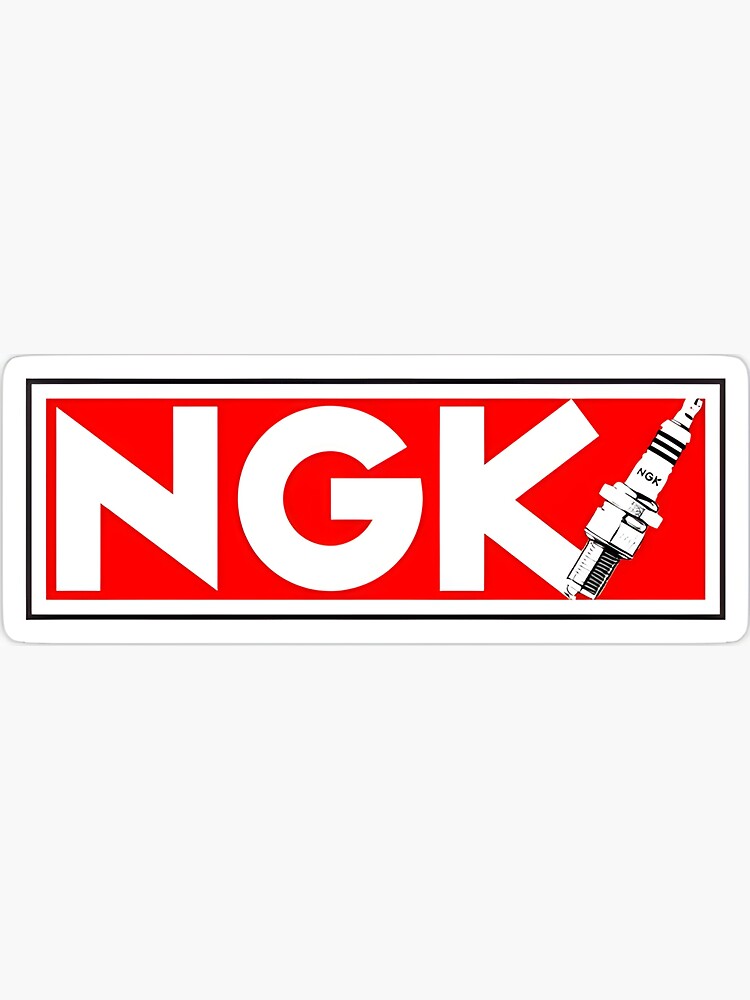 "NGK Sparkplug sponsor sticker." Sticker for Sale by 1qht | Redbubble