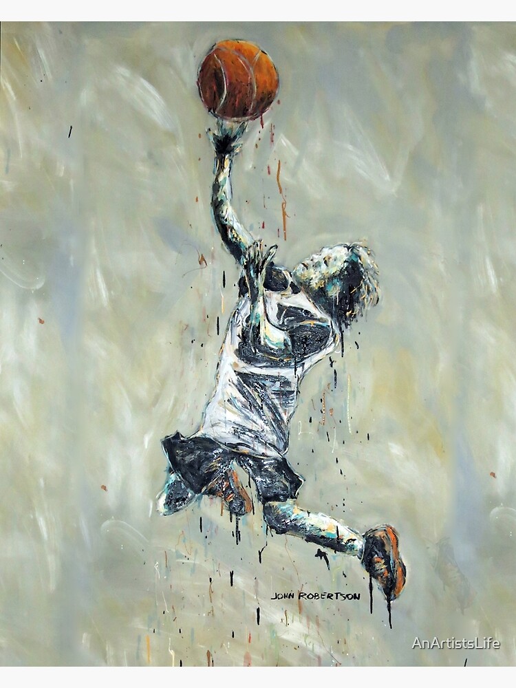 "Basketball Player Layup Shot" Framed Art Print for Sale by ...