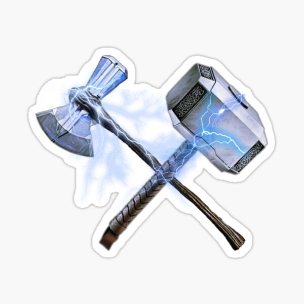 "Stormbreaker & Mjolnir" Sticker for Sale by finallyawake | Redbubble