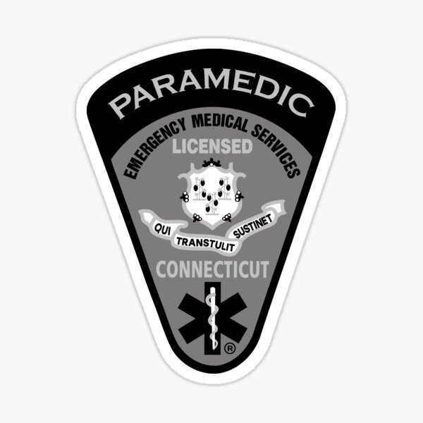"CT EMS Paramedic Black and White!" Sticker for Sale by SeanC898 ...