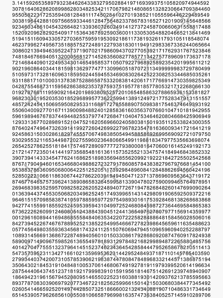 "digits of Pi " Art Print for Sale by boiiii | Redbubble