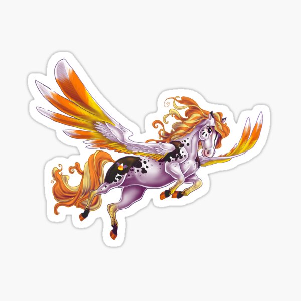 "Candy Corn Pegasus" Sticker by Unicornarama | Redbubble