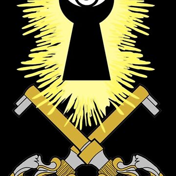 "Crossed Keys Jolly Roger (Black)" Sticker for Sale by MurpheusTech ...