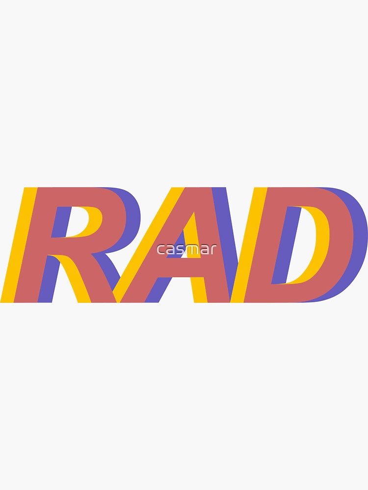 "rad" Sticker by casmar | Redbubble