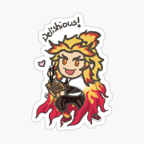 "Rengoku" Sticker for Sale by TheBigBadBaler | Redbubble