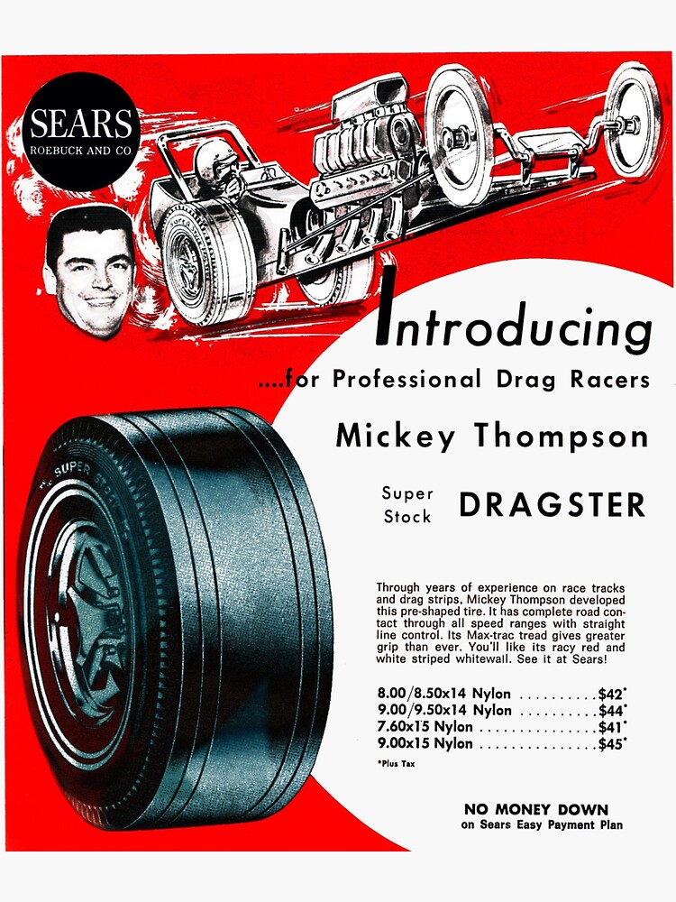 "Drag Racing. 1950s Style " Sticker for Sale by taspaul | Redbubble