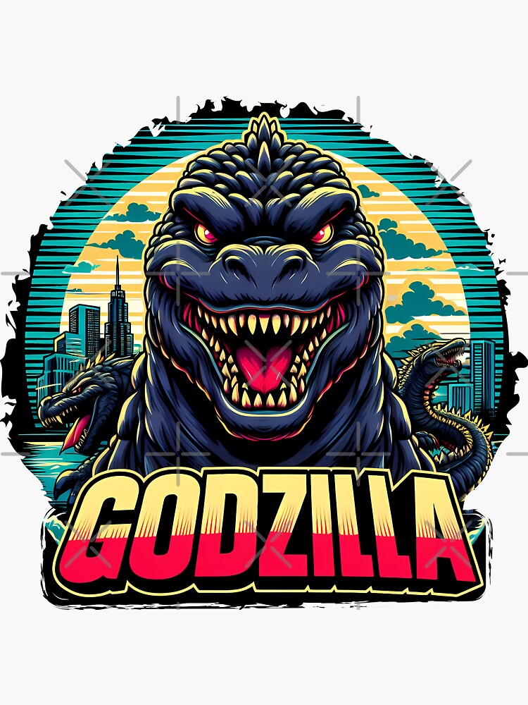 "godzilla art" Sticker for Sale by BombShop36 | Redbubble