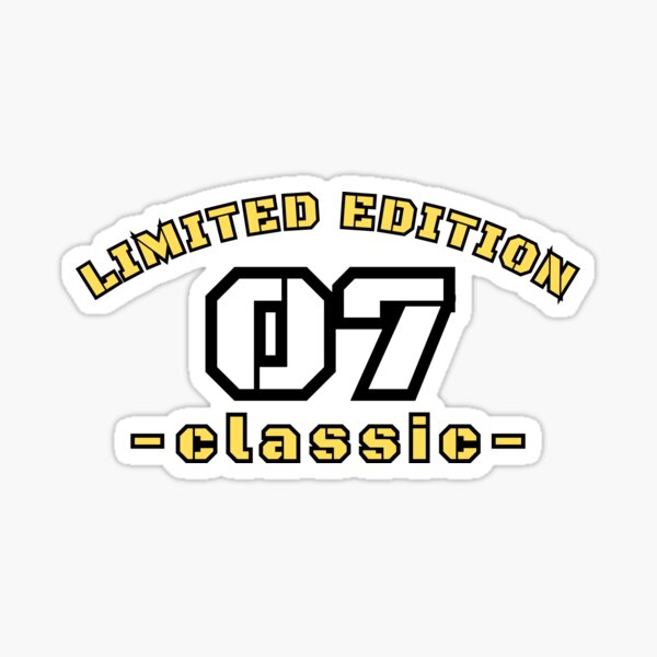 "Classic Limited Edition 07" Sticker for Sale by variant designer ...