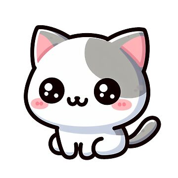 "cute kawii cat" Sticker for Sale by DipperDoodles | Redbubble
