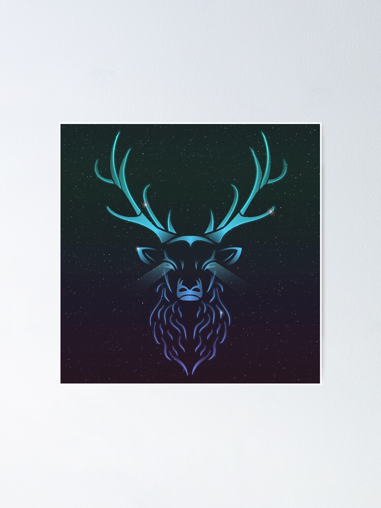"Neon Stag" Poster for Sale by ashjlawson | Redbubble