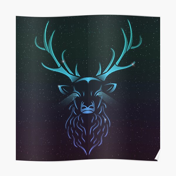 "Neon Stag" Poster for Sale by ashjlawson | Redbubble