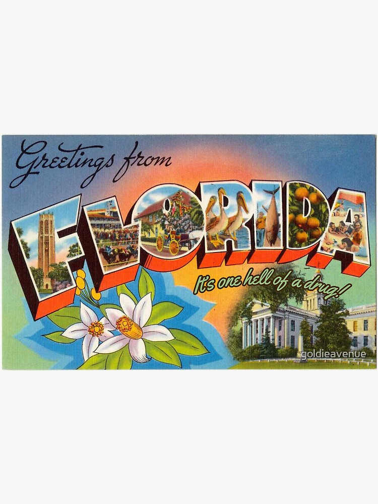 "Florida!!! Lyrics Retro Postcard - The Tortured Poets Department ...