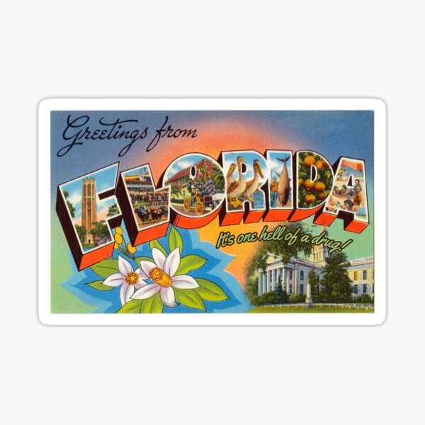 "Florida!!! Lyrics Retro Postcard - The Tortured Poets Department ...