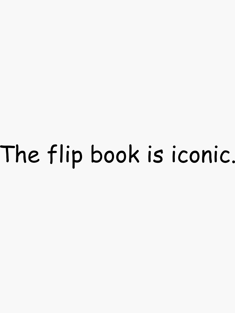 "Marvel - The Flip Book is Iconic Slogan" Sticker for Sale by Evies-Art ...