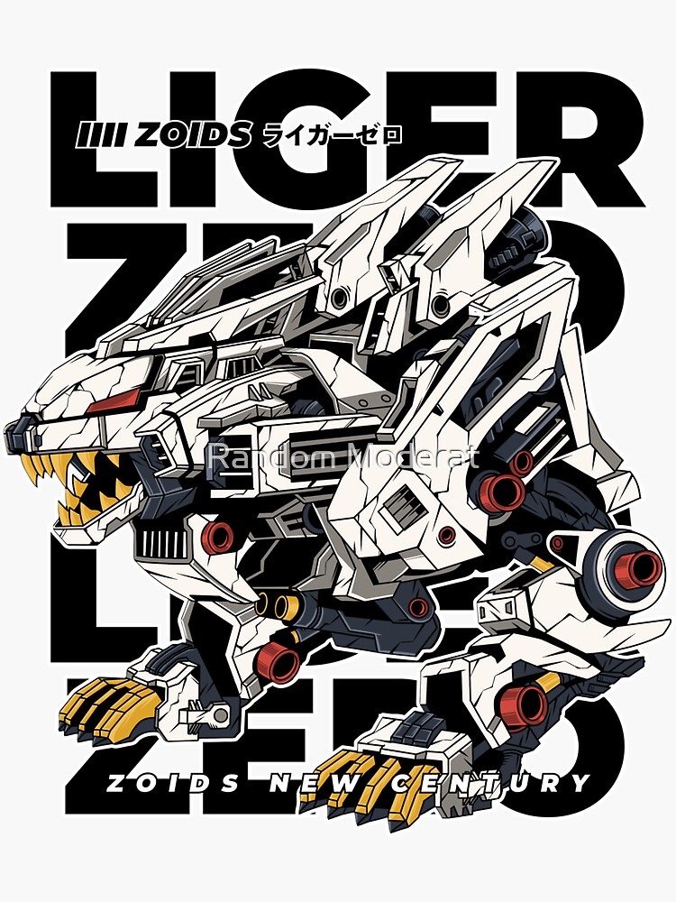 "ZOIDS LIGER ZERO" Sticker for Sale by ramdommoderat | Redbubble
