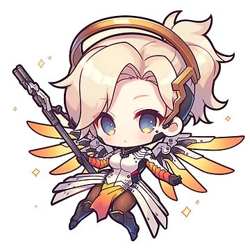 "Mercy Chibi" Sticker for Sale by Magical-Artz | Redbubble